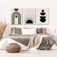 3pcs Framed Boho Art Mid Century Modern Decor Abstract Beige Neutral ...