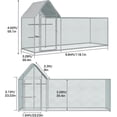 Walnest 10ft Large Metal Chicken Coop with Climbing Frame, Walk-in ...