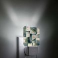 Abstract Blue Green Beige Geometric Painting Plug-in LED Night Lights ...