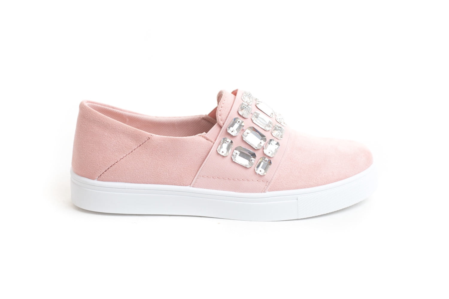 Soho Shoes Women's Casual Slip On Crystal Studded Loafers Comfort ...