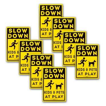 GoSports Slow Down Man! Street Safety Sign - High Visibility Kids at ...