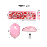 Mofii Sweet Keyboard Mouse Combo Mixed Color 2.4G Wireless Keyboard ...