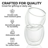 Kaffe Double Wall Small Glass Espresso Cups, 3oz, Set of 2 - Walmart.com