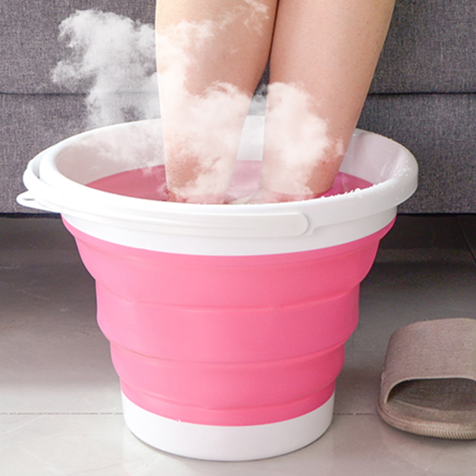 Vnanda 5/10L Collapsible Plastic Bucket , Foldable Round Tub for House ...