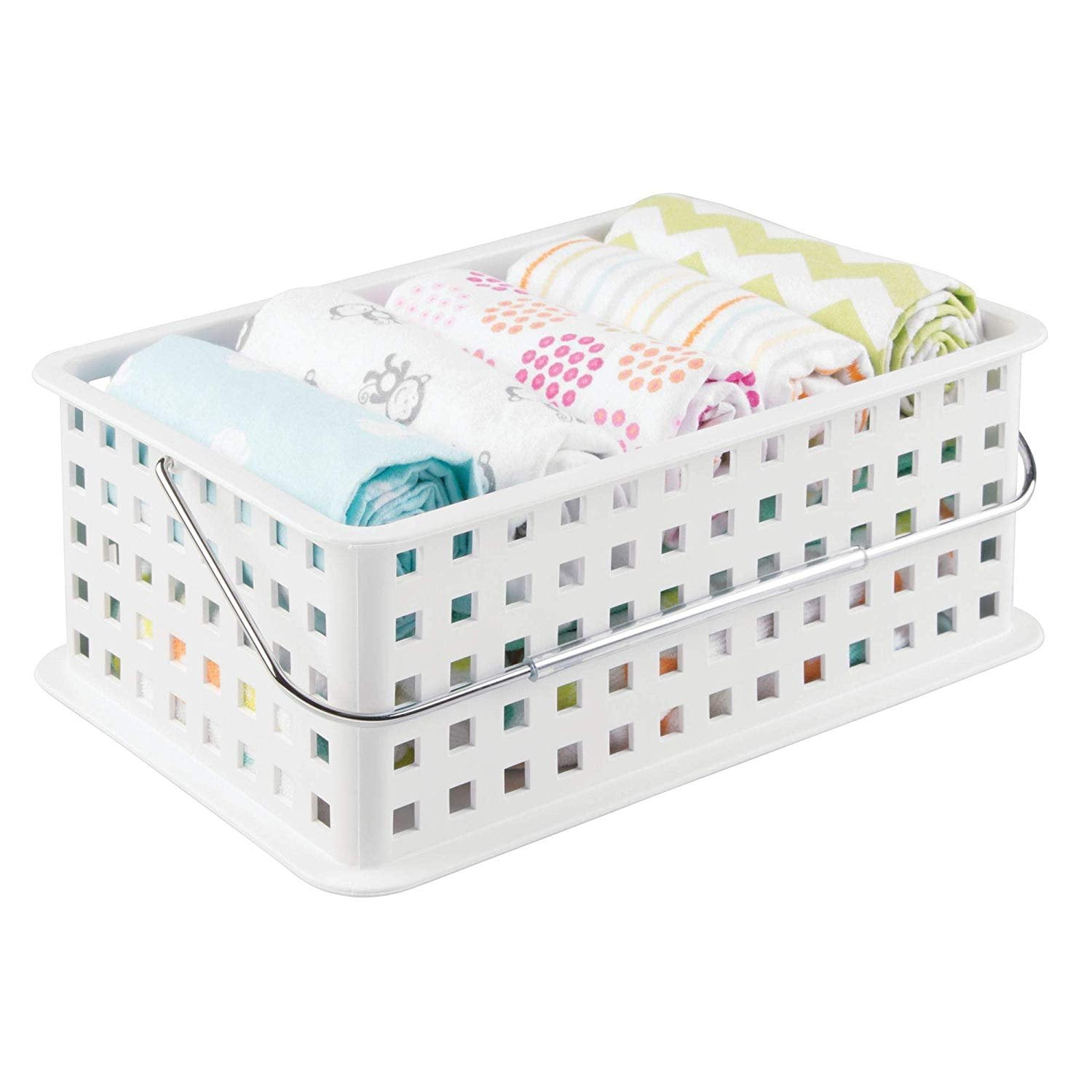 InterDesign 14 by 9 by 5-Inch Basic Basket, Medium, White - Walmart.com