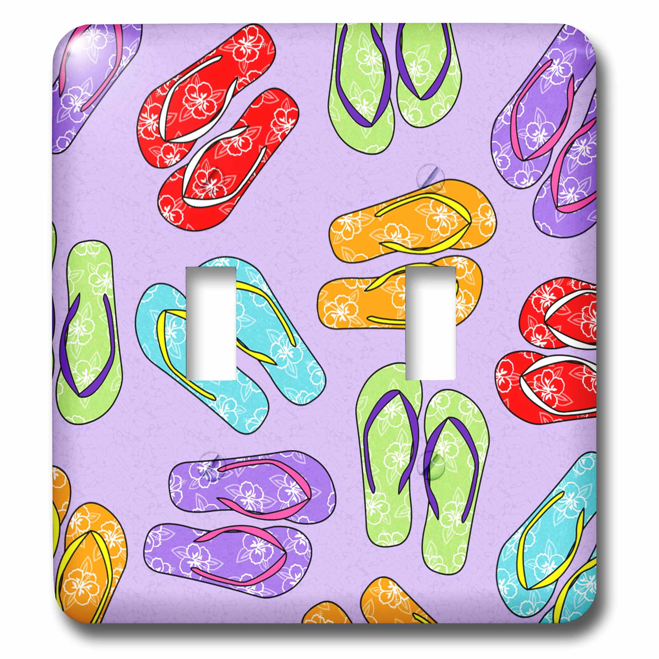 Colorful Flip Flop Print - Purple Background double toggle switch lsp ...