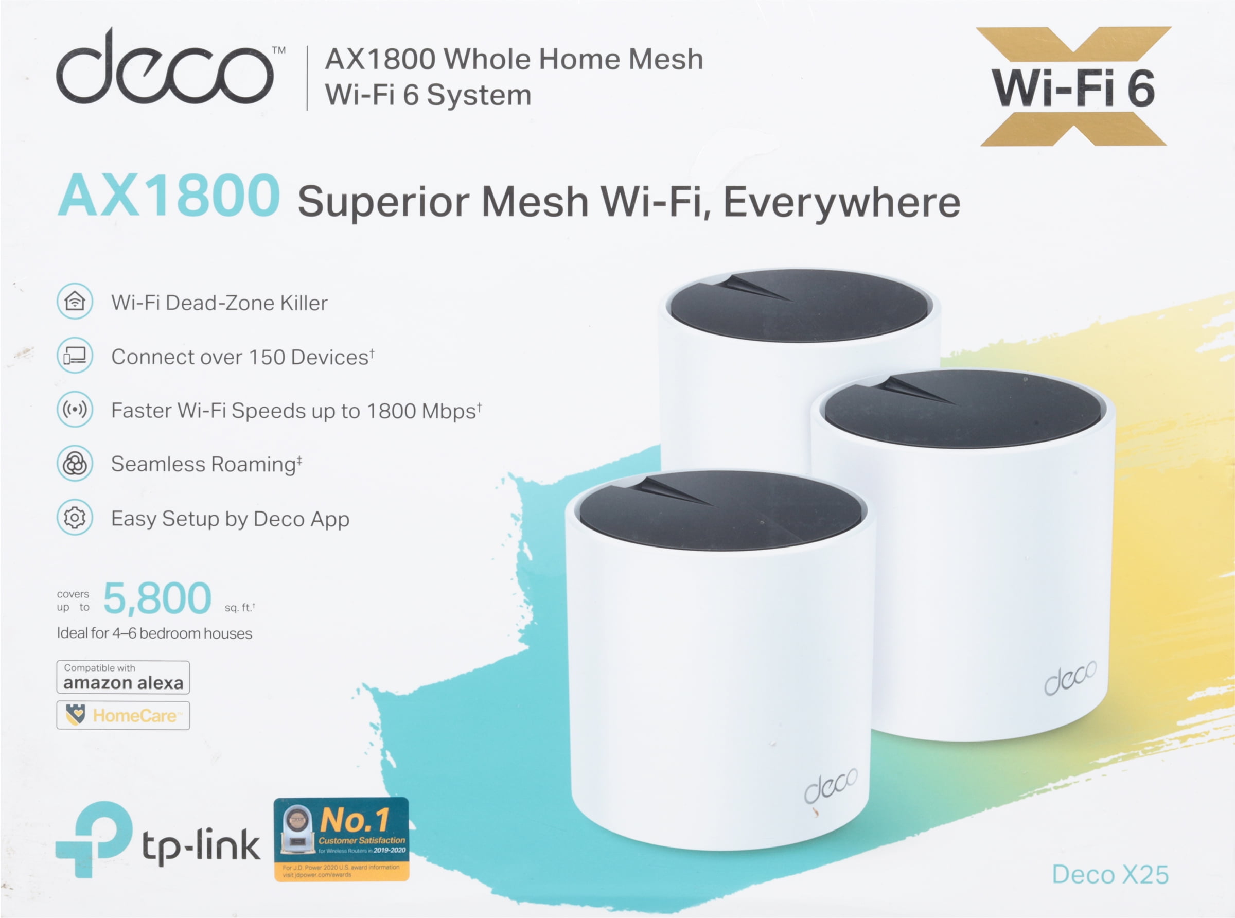 TP-Link Deco X25 3 Pack - Wi-Fi system - up to 5,800 sq.ft - Walmart.com