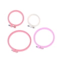 BESTYASH 4Pcs Plastic Embroidery Hoop Set Adjustable Screws for Cross ...
