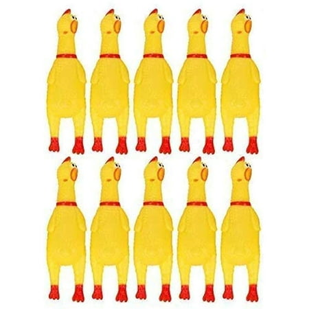 10 PCS Screaming Chicken, Rubber Chicken Noisemakers for Kids and Pets ...