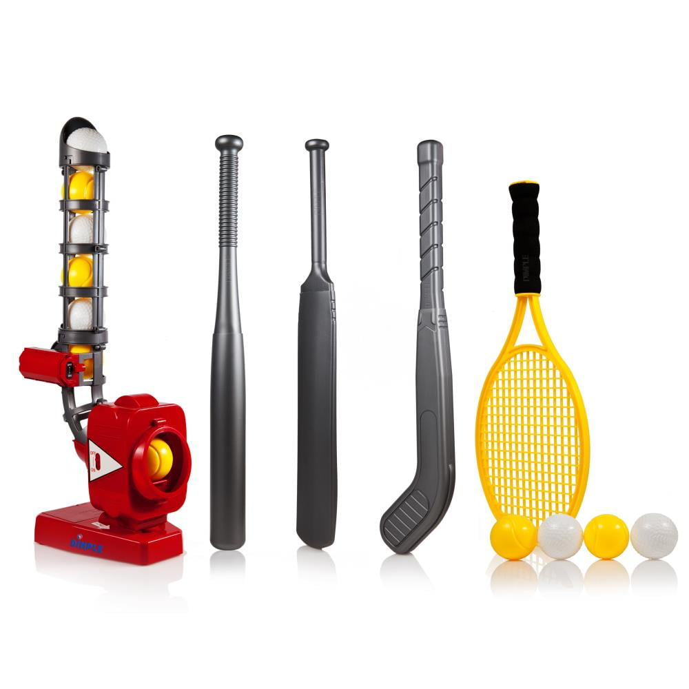 Dimple Power-Pro Kids 4 IN 1 Baseball Pitching Machine with Adjustable ...