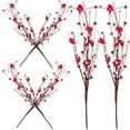 Artificial Berry Branches for Decor Bright Red Color Adds Beauty to ...