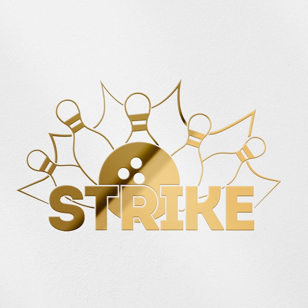 Transparent Decal Stickers Of Strike (Metallic Gold) Premium Waterproof ...