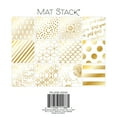 DCWV Single-Sided Cardstock Stack 6"X6" 40/Pkg Gold Foil - White W/Gold ...