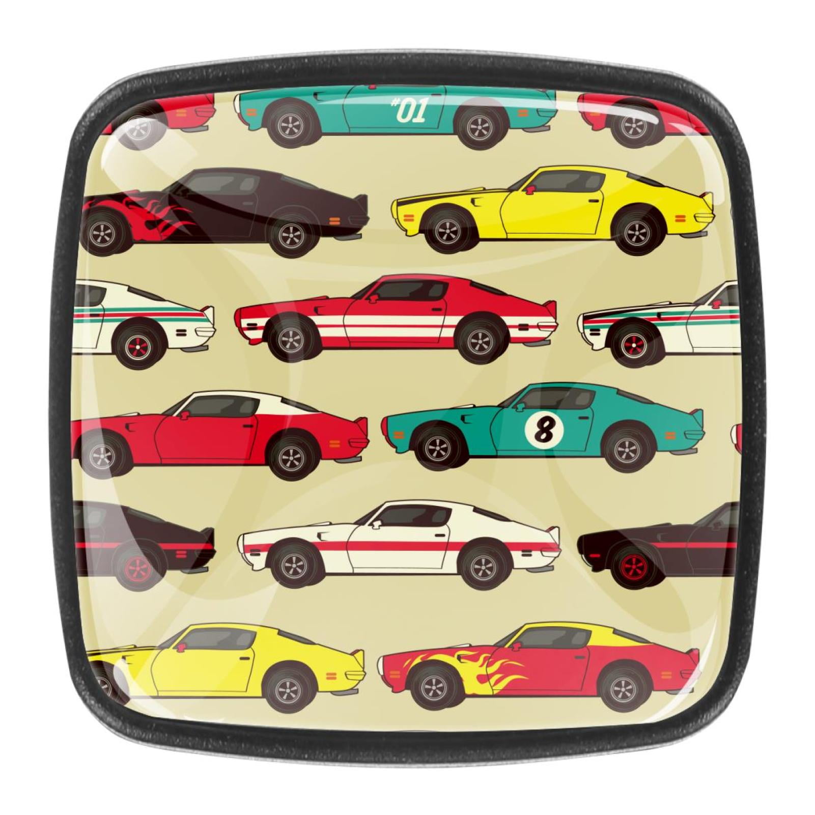 4 Pcs Square Cabinet Handle Cupboard Knob Drawer Pulls Handle Cars ...