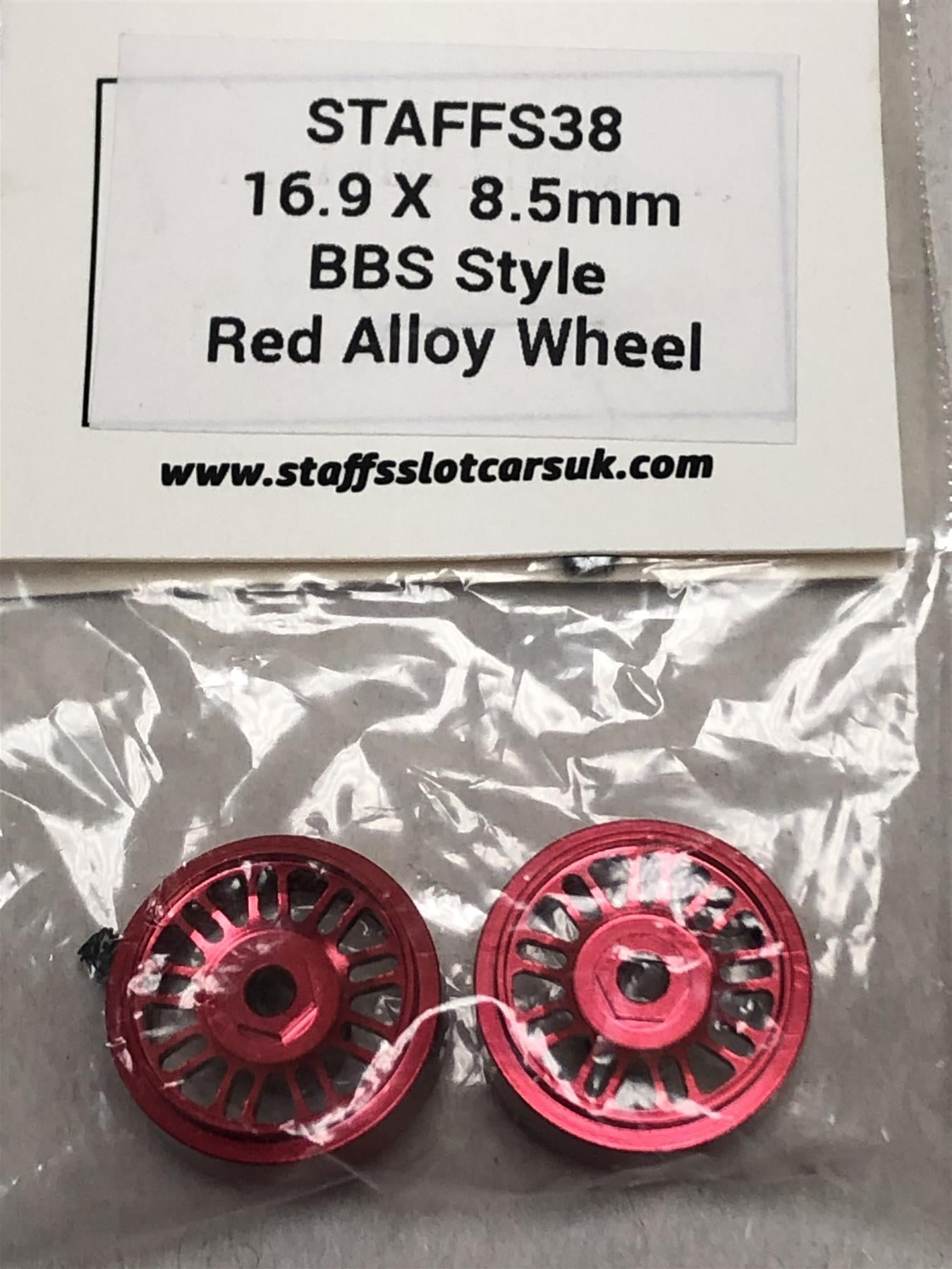 Staffs Aluminium BBS Style Wheels in Red 16.9x8.5mm STAFFS38 - Walmart.com