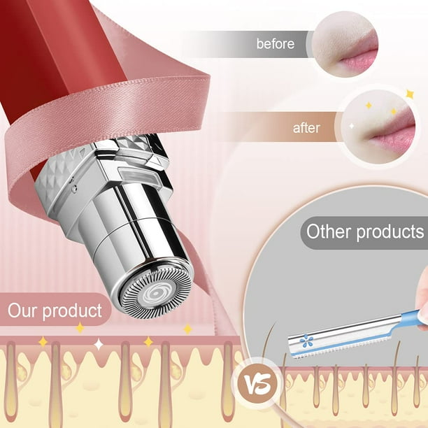 Womens Facial Hair Remover Hair Removal Painless Face Shaver Waterproof ...