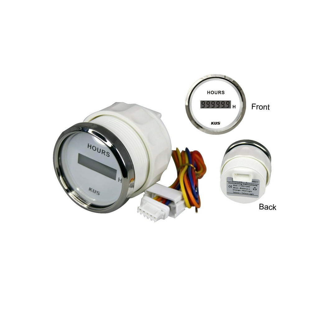 Pactrade Marine Boat KUS Engine Hour Meter Gauge for Boat Outboard 2 ...