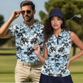 Aplkyhs Tropical Palm Tree Matching Golf Shirts for Couple Racerback ...