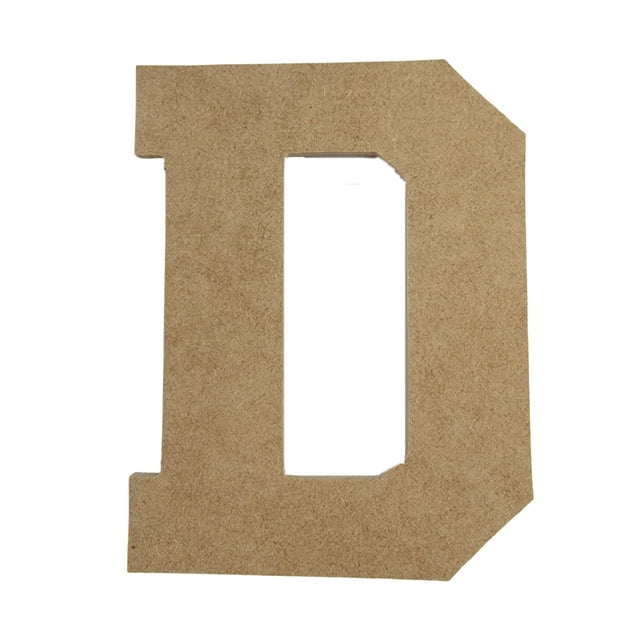 Wooden Letter Unfinished, Collegiate Font, Craft Cutout - Walmart.com
