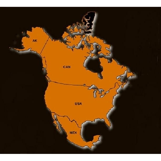 North America USA Canada Mexico Map for Garmin Devices - Walmart.com