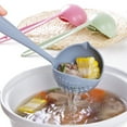Silicone Ladles for Soup, Ladle with Pour Spout, 2 in 1 Soup Strainer ...