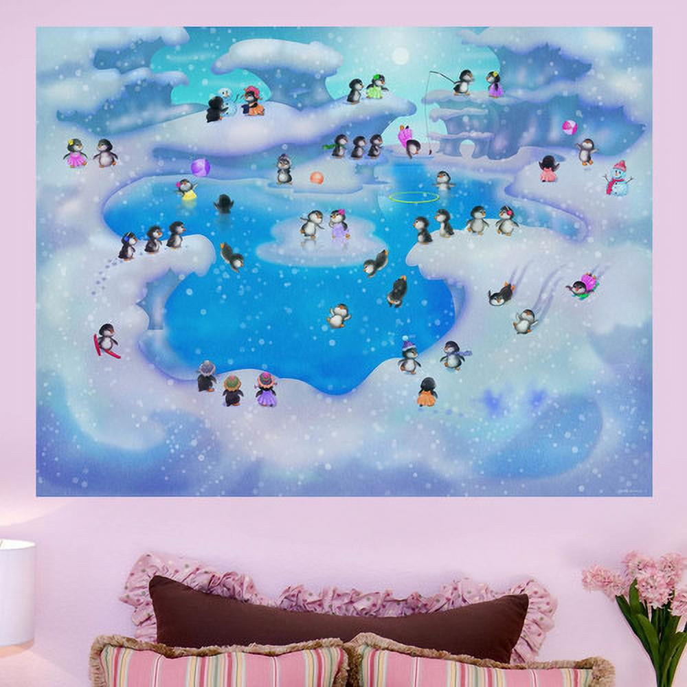 Wallhogs Penguins Wall Mural - Walmart.com
