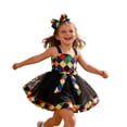 Girls Gradient Color Print Tutu Skirt with Bow Casual A Line Party ...