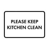 Classic Framed Please Keep Kitchen Clean Sign (White) - Large - Walmart.com