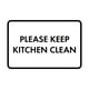 Classic Framed Please Keep Kitchen Clean Sign (White) - Large - Walmart.com