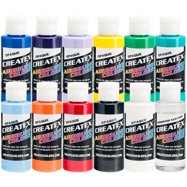 Createx 2 oz Multi-color Semi-Gloss Watercolor Art Paint (12 Pieces ...