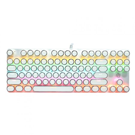 Gupbes Electroplating Keyboard Kit,White Punk Mechanical Keyboard Set ...