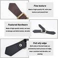 4 Sets Leather Sew-On Toggles Closures Black & Brown PU Leather Snap ...