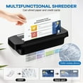 Paper Shredder for Home Use, 7 Sheet Strip Cut Small Without Basket ...