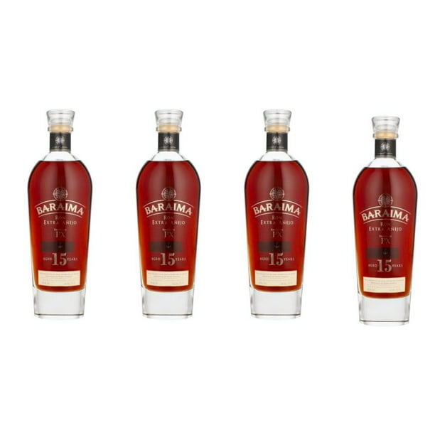 Pack de 4 Ron Baraima Extra Añejo 15 Años 750 ml Baraima Extra Añejo 15 ...