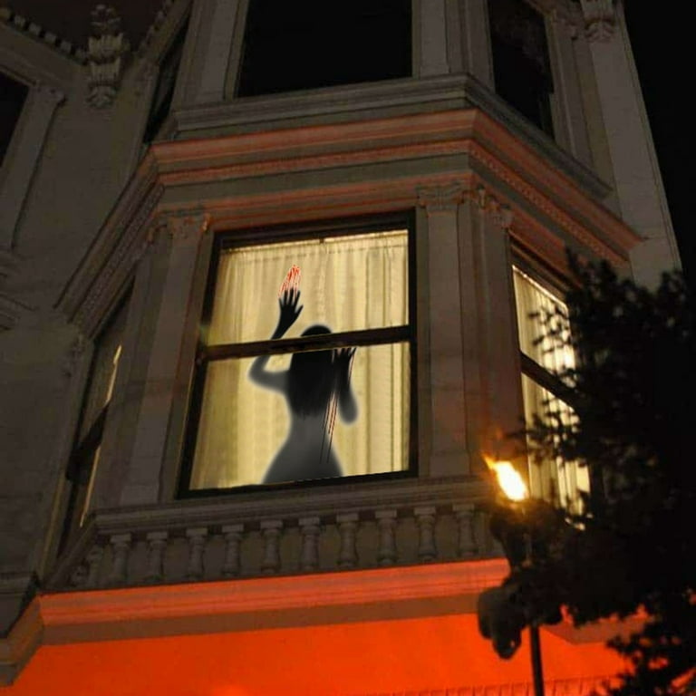 Halloween Window Silhouettes Zombie