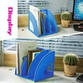 Sayeec 3 Compartment Desk File Organizer, Plastic Magazine Holder ...