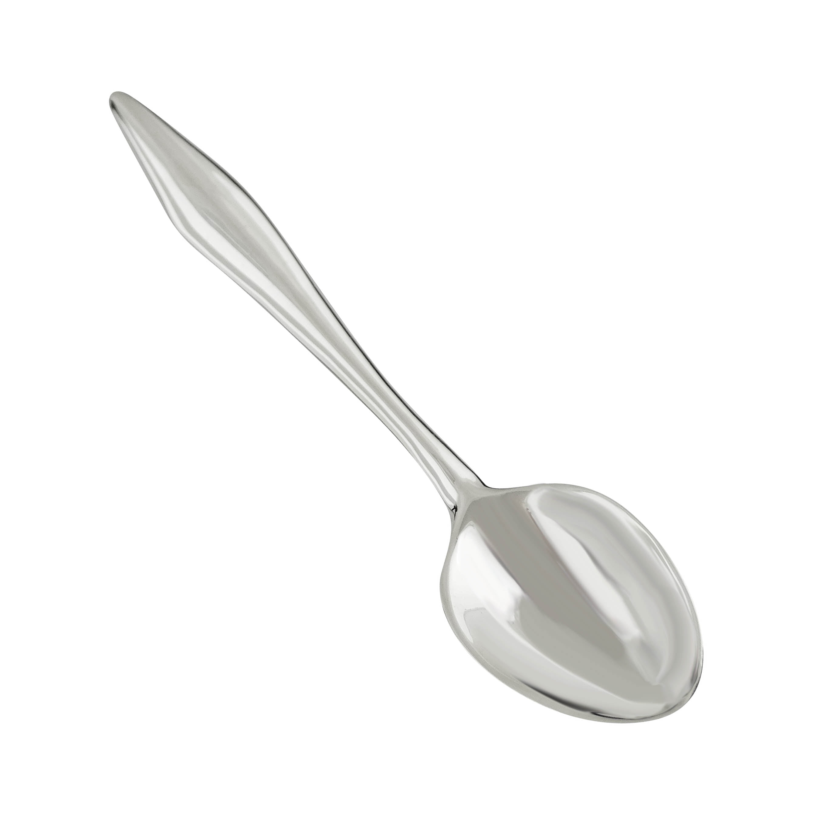 Sterling Silver Plain Salt Spoon or Mustard Spoon with Pointed Handle ...