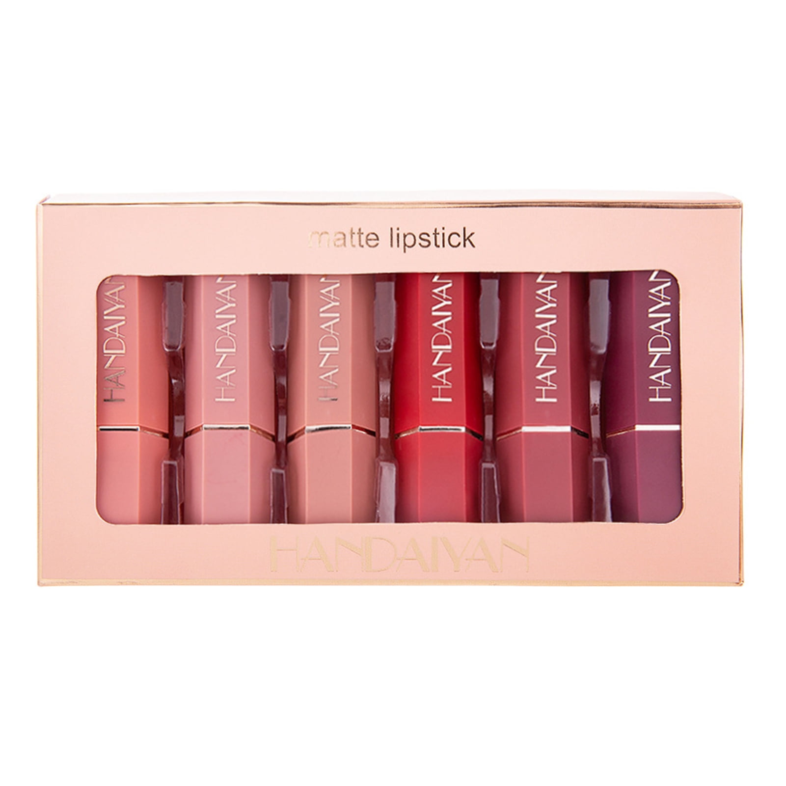 HANDAIYAN 6 colores 3.5g Lip Gloss Set Mate Lápiz labial no pegajoso ...