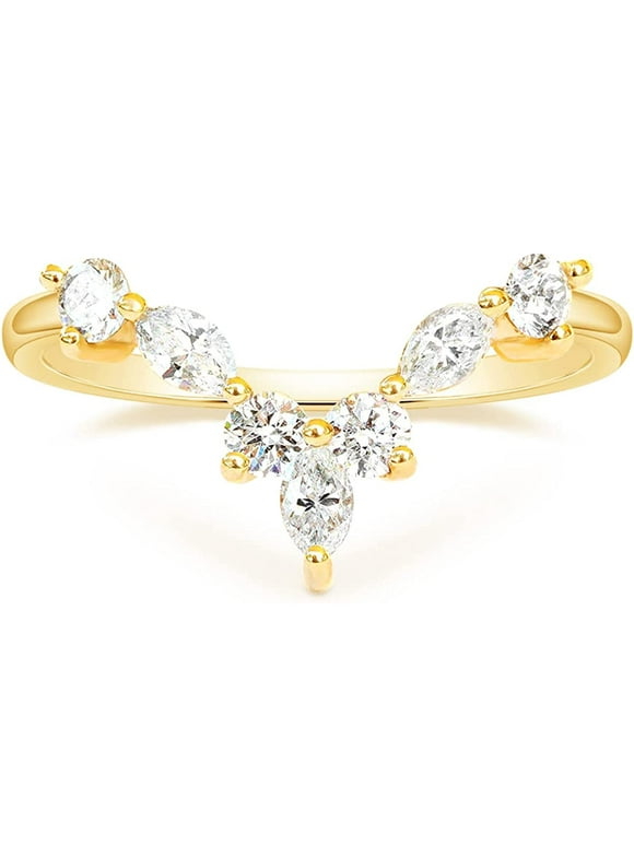 V Shaped Engagement Ring