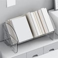 Book Rack Desk Organiser Clear Magazine File Holder Document Divider ...