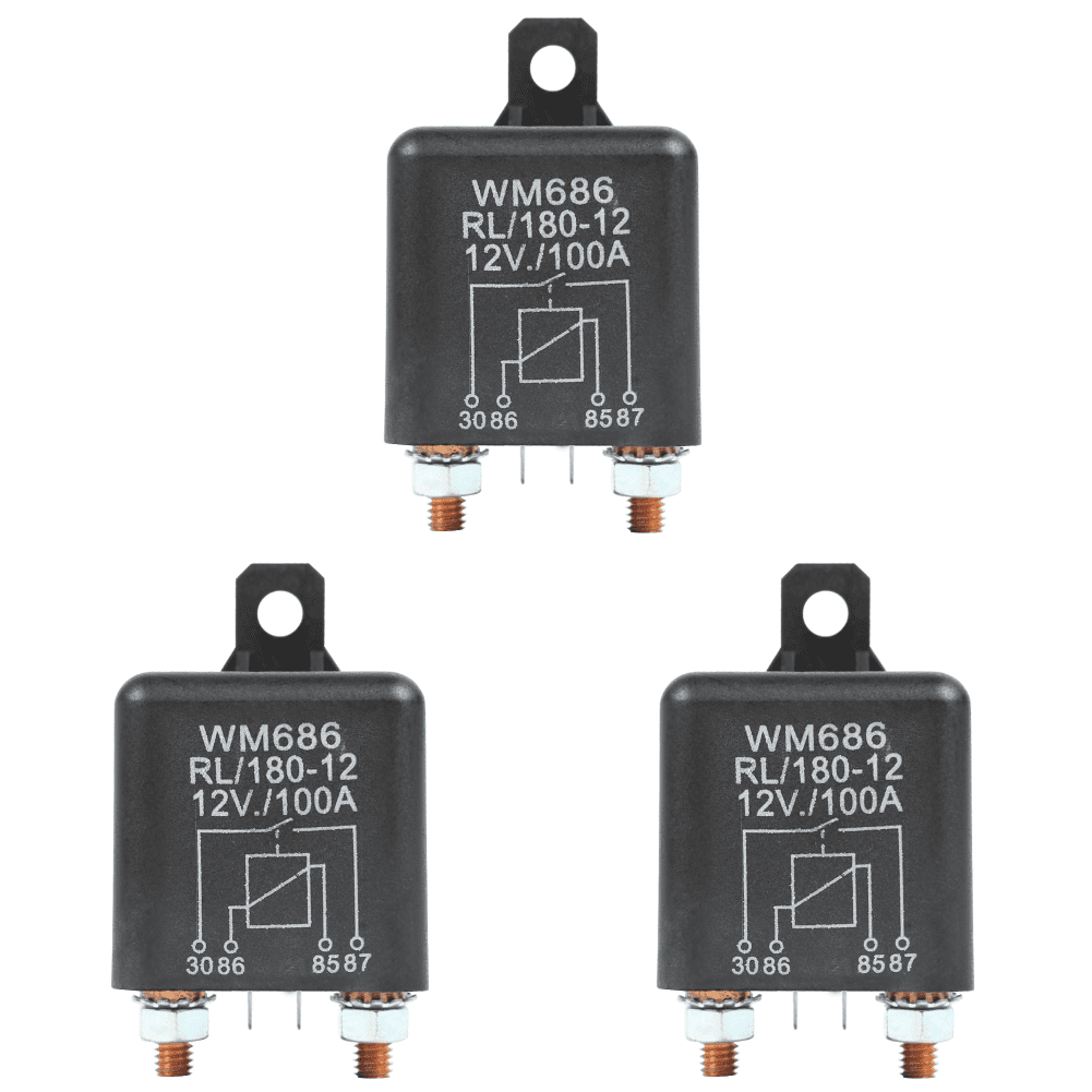 12V DC 100A Heavy Duty Split Charge/Winch Relay 4 Terminales para Car ...