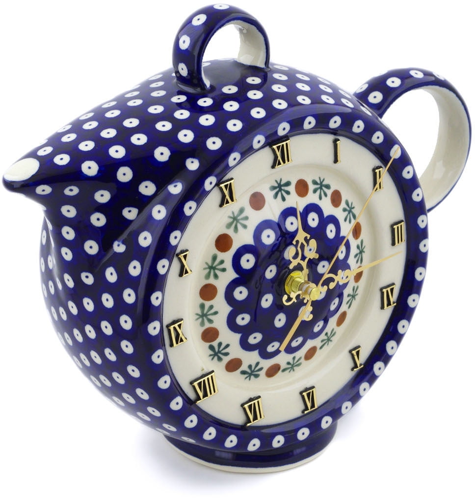 Polish Pottery 11¾-inch Clock (Mosquito Theme) Hand Painted in ...