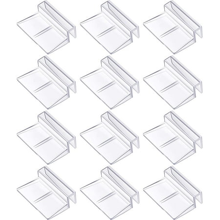 12 Pieces Aquarium Acrylic Clip Acrylic Fish Tank Cover Clip Glass ...
