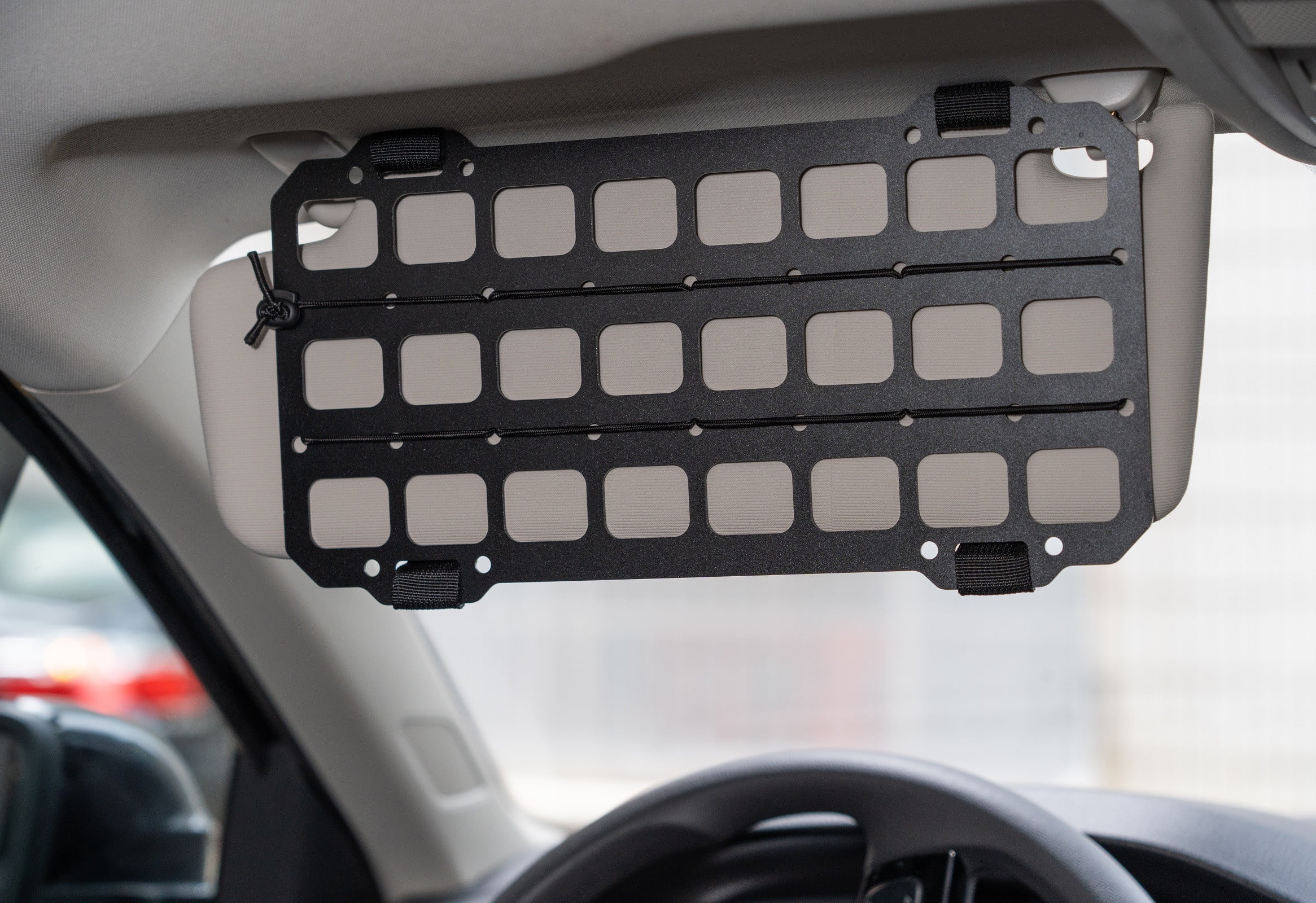 TACNEX Vehicle Sun Visor Metal MOLLE Panel Organizer Car Tactical Gear ...