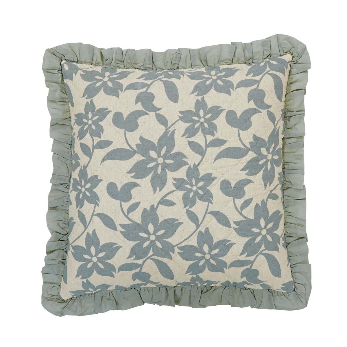 VHC Brands Farmhouse Bedding Briar Sage Quilted Euro Sham - Walmart.com