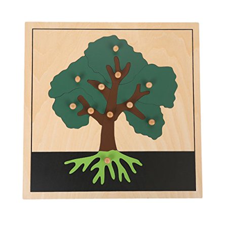 LEADER JOY Montessori Nature Materials Tree Puzzle for Early Preschool ...