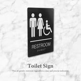 Raindrops Gender Neutral Toilet Sign Disabled Wheelchair Simple Sign ...