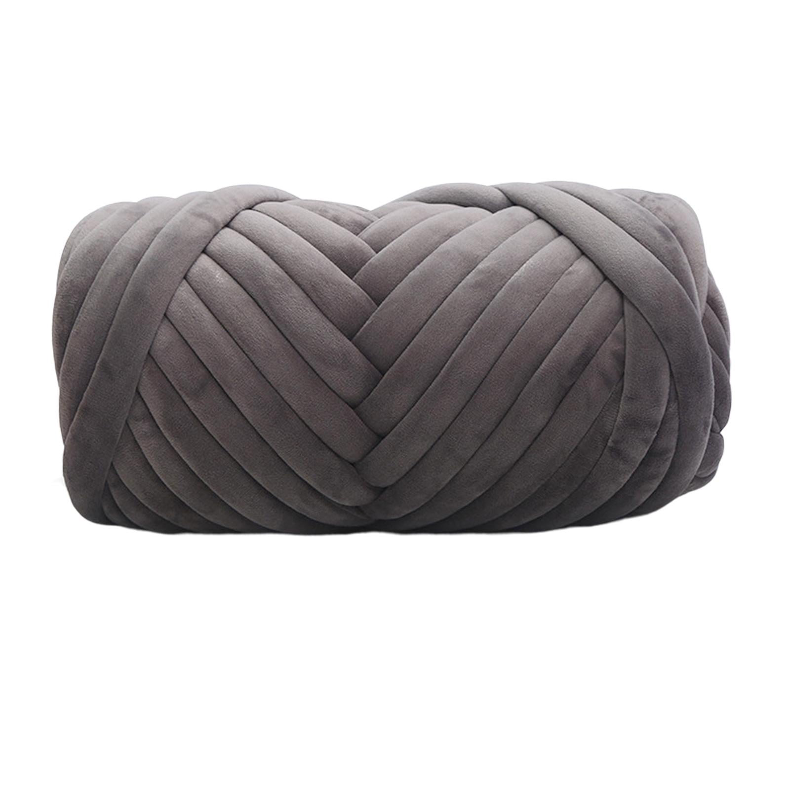 1kg Velvet Chunky Yarn Arm Knitting Rug Making Jumbo Tubular Yarn for ...