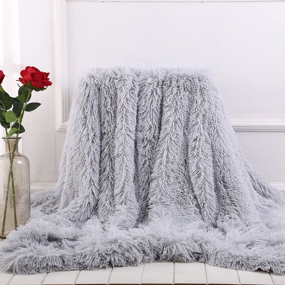DYstyle Super Soft Fluffy Faux Fur Floor Area Rug Washable Shaggy ...