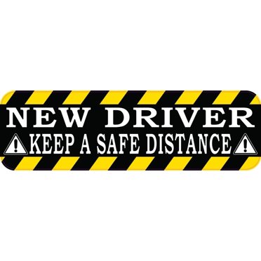 Imagine This Caution New Driver Removable and Reusable Yellow Car ...